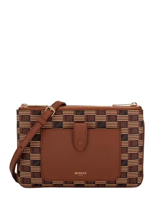 Moreau Double Pouch Crossbody Bag - Brown