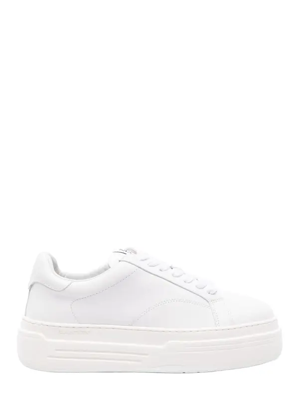 LANVIN Leather Flatform Sneakers - White