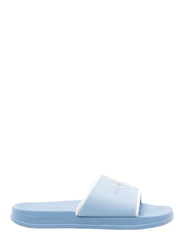 Calvin Klein Logo-detail Layered Slides - Blue