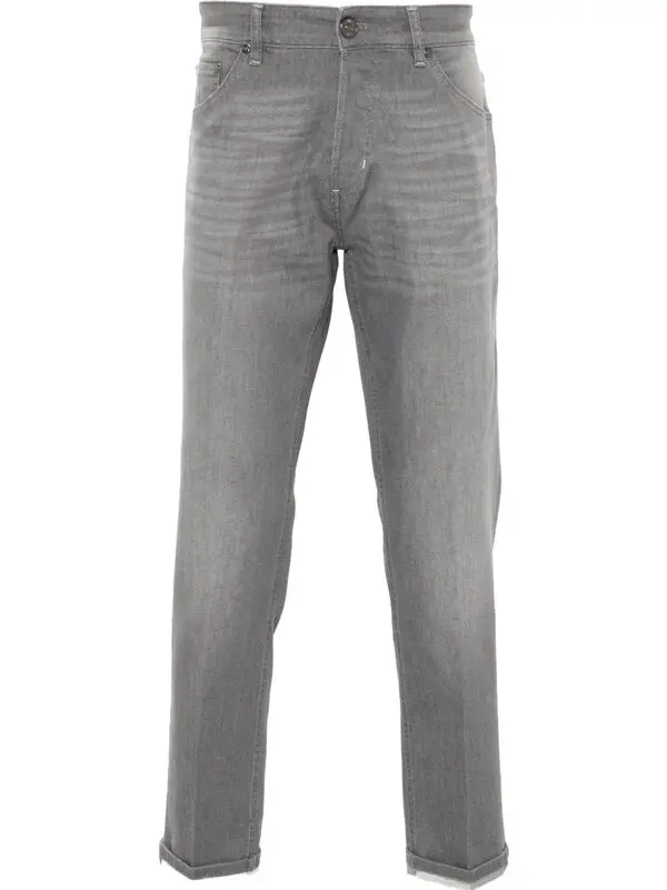 PT TORINO Stonewashed Tapered Jeans - Grey