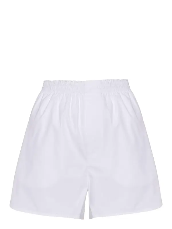 MODES Elasticated-waistband Cotton Shorts - White