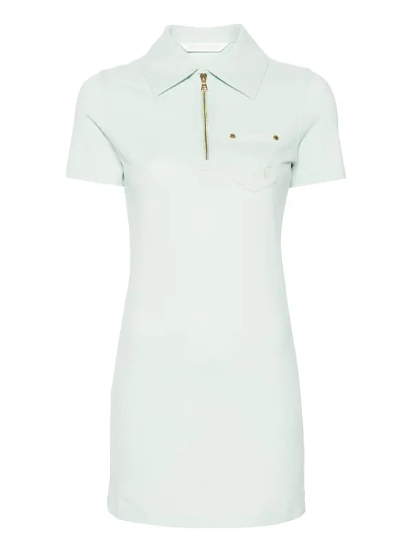 Palm Angels Cotton Piqué Polo Dress - Green