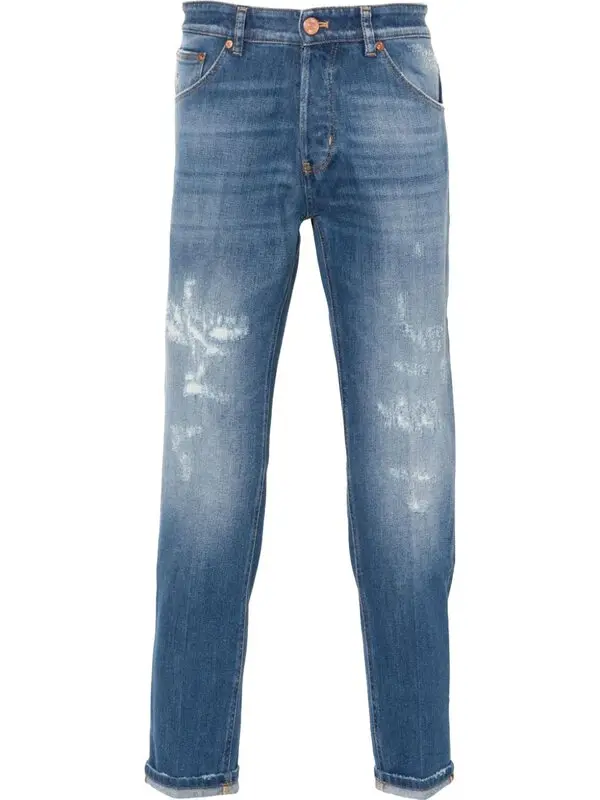 PT TORINO Distressed Tapered Jeans - Blue