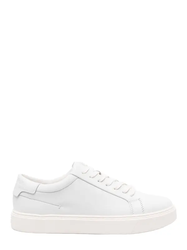 Calvin Klein Debossed Leather Sneakers - White