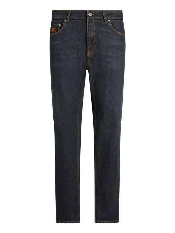 Etro Mid-rise Slim-cut Jeans - Grey