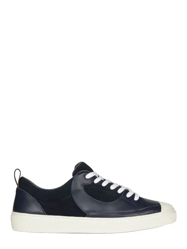 Etro Panelled Leather Sneakers - Blue