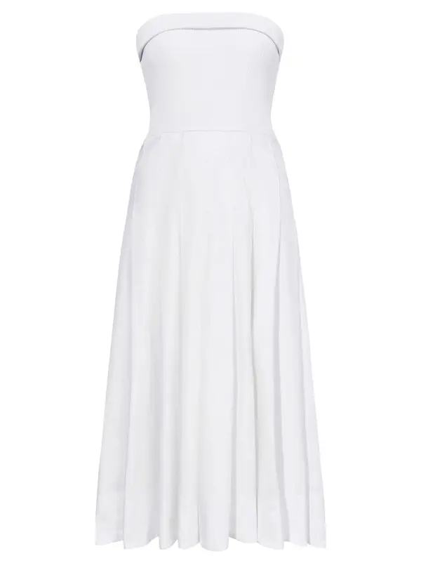 Proenza Schouler White Label Strapless Midi Dress - White