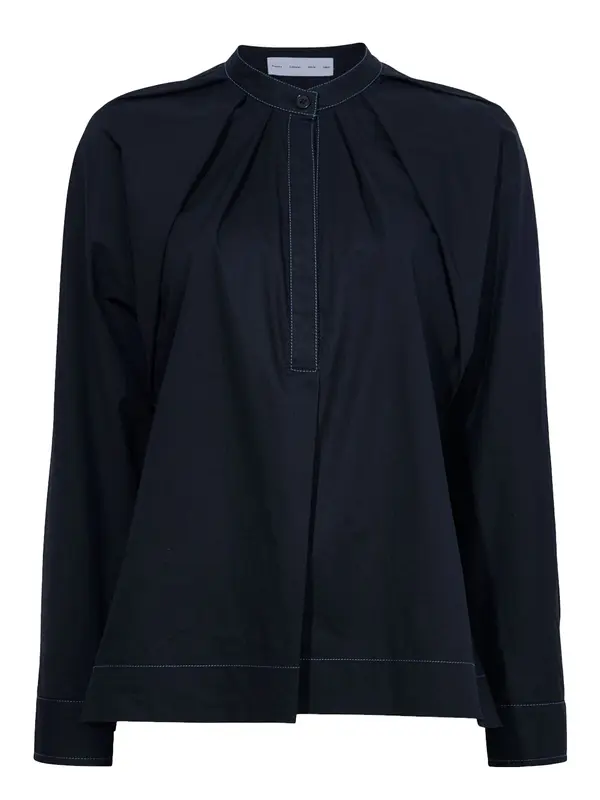 Proenza Schouler White Label Carter Cotton Blouse - Black