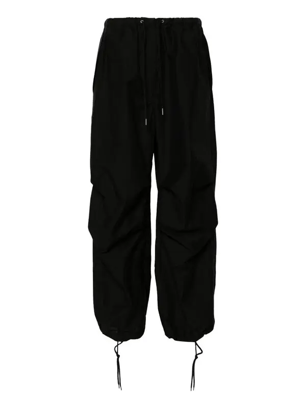 Acne Studios Embroidered Logo Wide-leg Trousers - Black