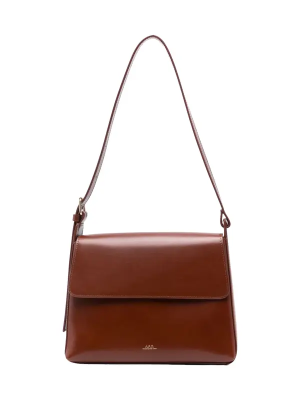A.p.c. Virginie Leather Shoulder Bag - Brown