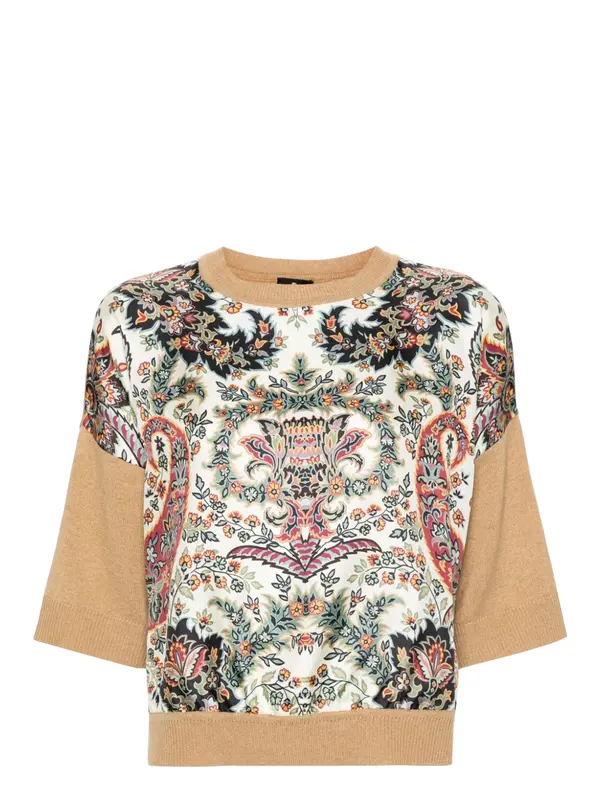 Etro Floral-print Jumper - Neutrals