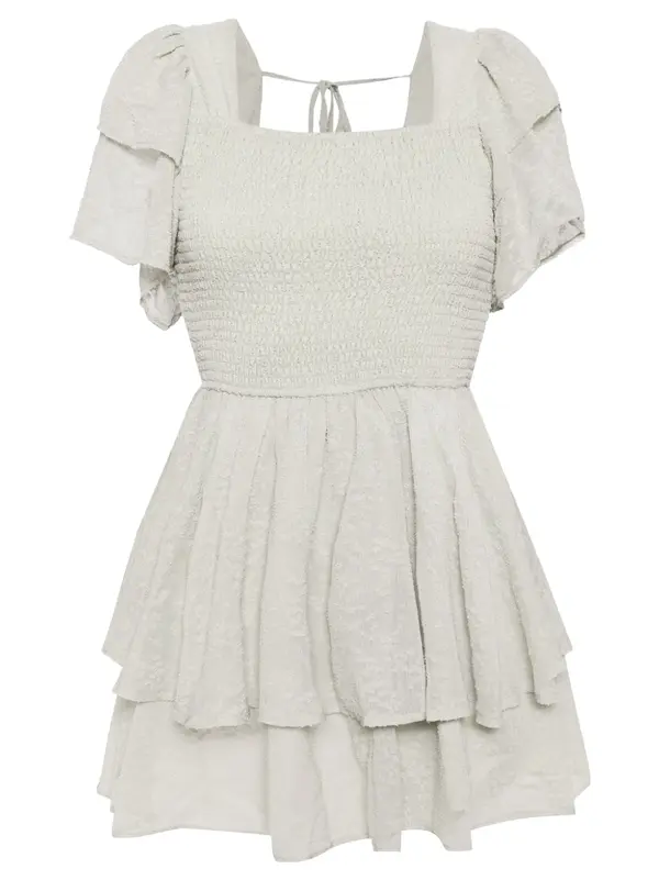 B+AB Square-neck Ruffled Dress - Green