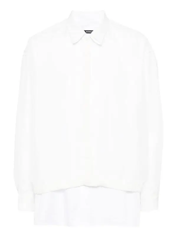 SONGZIO Layered Cotton Shirt - White