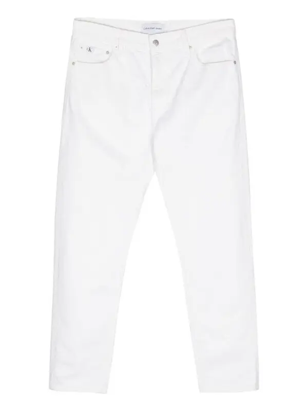Calvin Klein Tapered Cropped Jeans - White