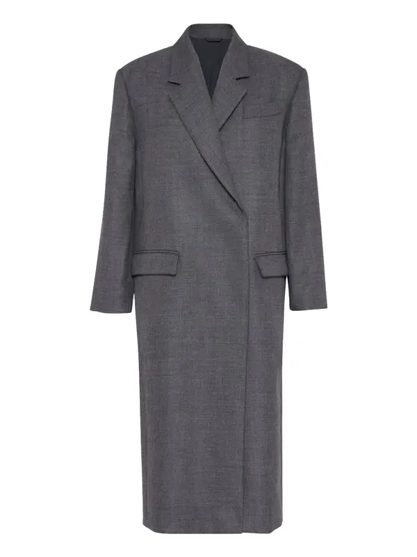 Brunello Cucinelli Virgin Wool Coat - Grey