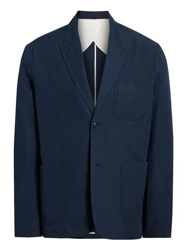 ALEX MILL Mercer Cotton And Linenblend Blazer - Midnight Blue