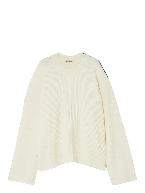PETER DO Oversized Ribbed Wool Sweater - Ivory