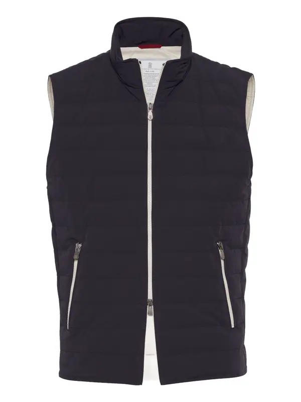 Brunello Cucinelli Quilted Gilet - Blue