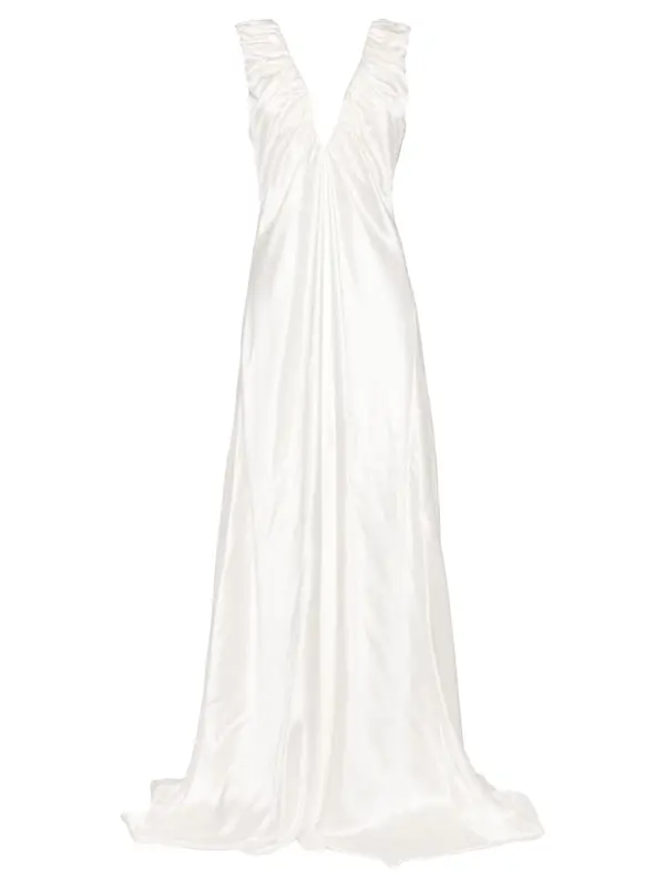 Acler Patterson V-neck Gown - White
