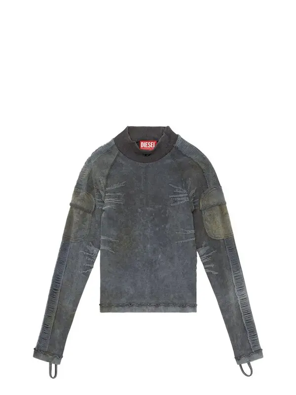 DIESEL® Awtee-ashley-wt04 Panelled T-shirt - Grey