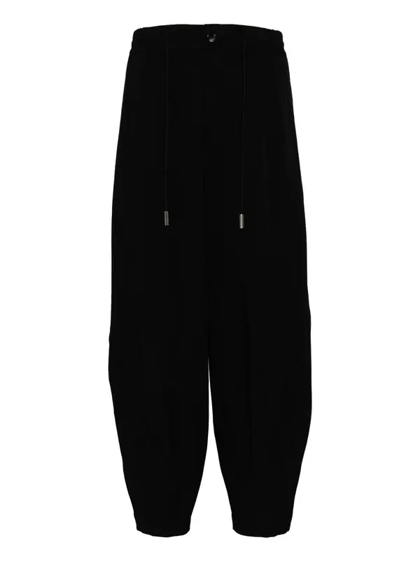 SONGZIO Drop-crotch Drawstring Trousers - Black
