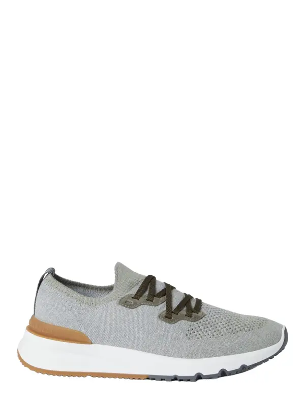 Brunello Cucinelli Logo-print Sneakers - Grey