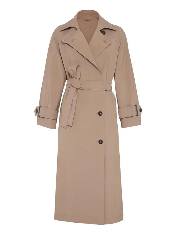 Brunello Cucinelli Belted Trench Coat - Brown
