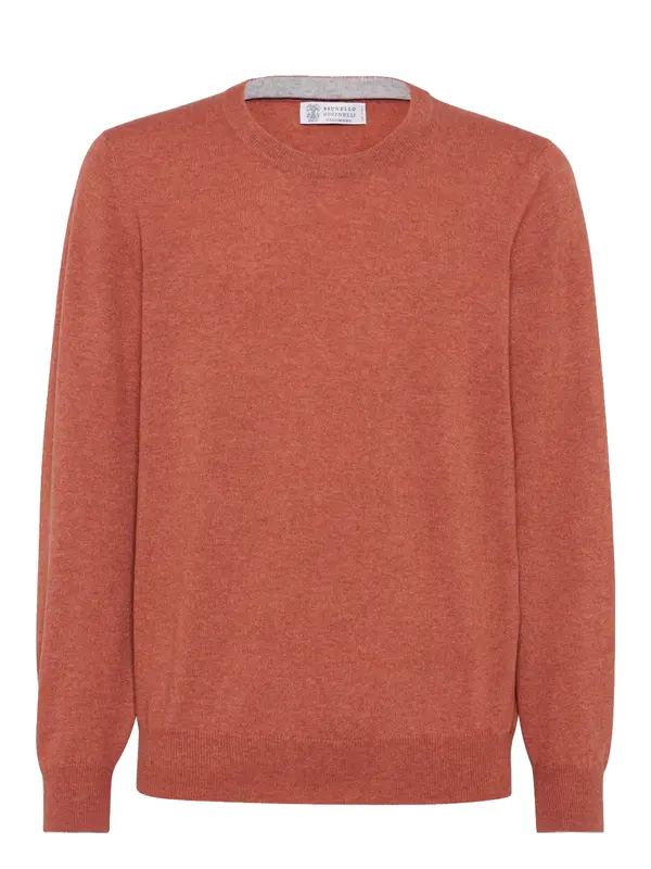 Brunello Cucinelli Crew-neck Cashmere Jumper - Orange