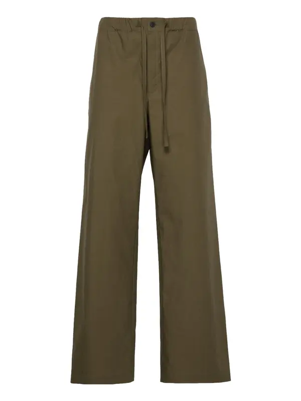 MODES Poplin Straight-leg Trousers - Green