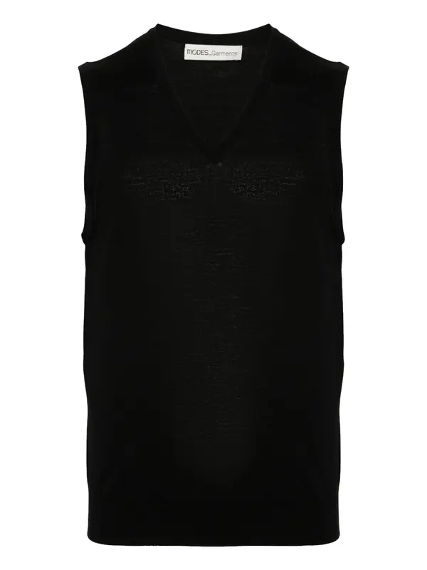 MODES Merino Knitted Vest - Black