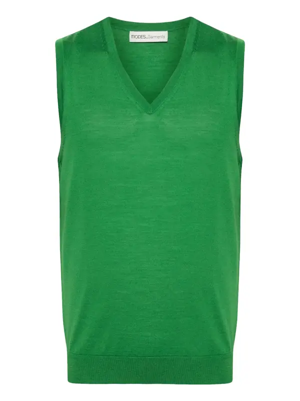 MODES Merino Knitted Vest - Green