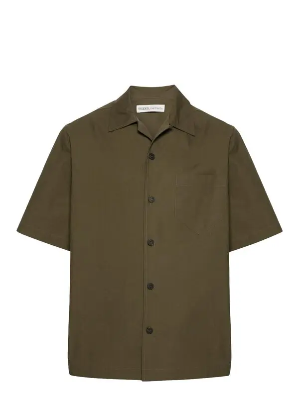 MODES Short-sleeve Poplin Shirt - Green