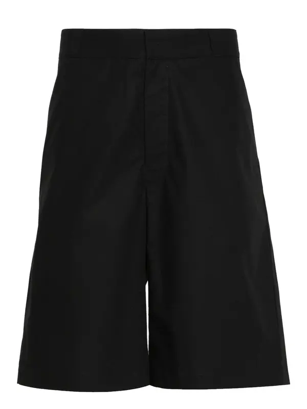 MODES Cotton Straight-leg Shorts - Black