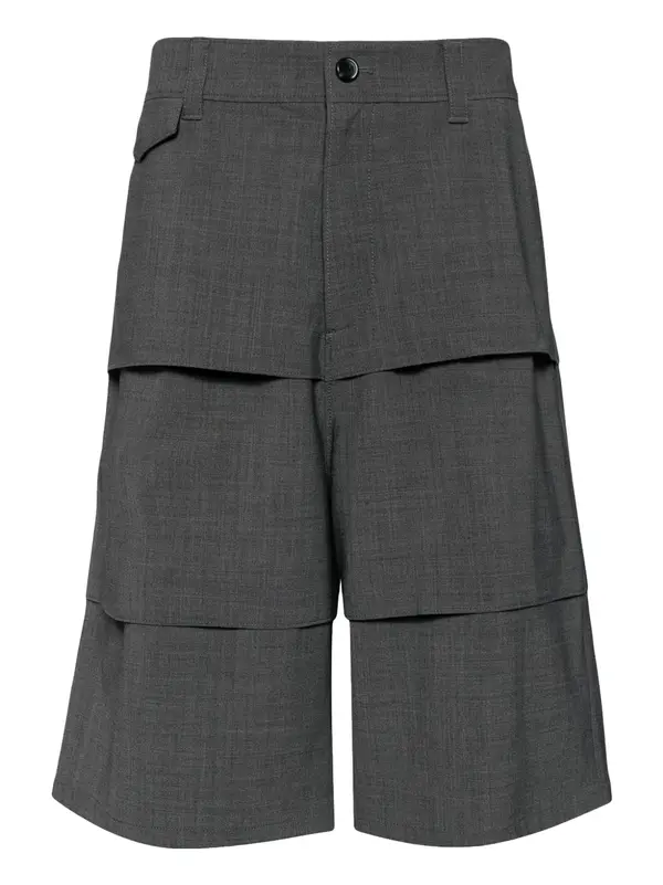SONGZIO Knee-length Wool Shorts - Grey