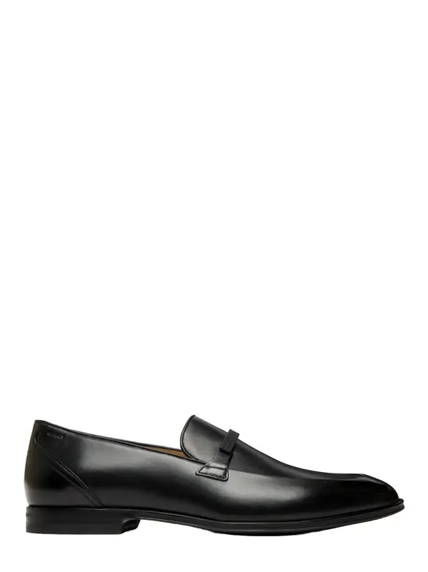 Bally Almond-toe Leather Loafers - Black