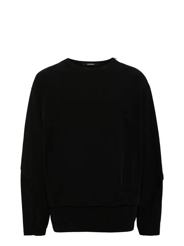 SONGZIO Underart Layered Sweatshirt - Black