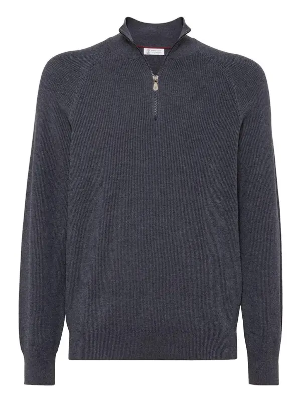 Brunello Cucinelli Long-sleeve Jumper - Grey