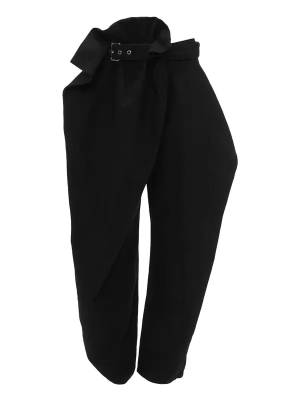 JW Anderson Belted Draped Trousers - Black