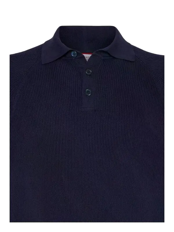 Brunello Cucinelli Cotton Polo Shirt - Blue
