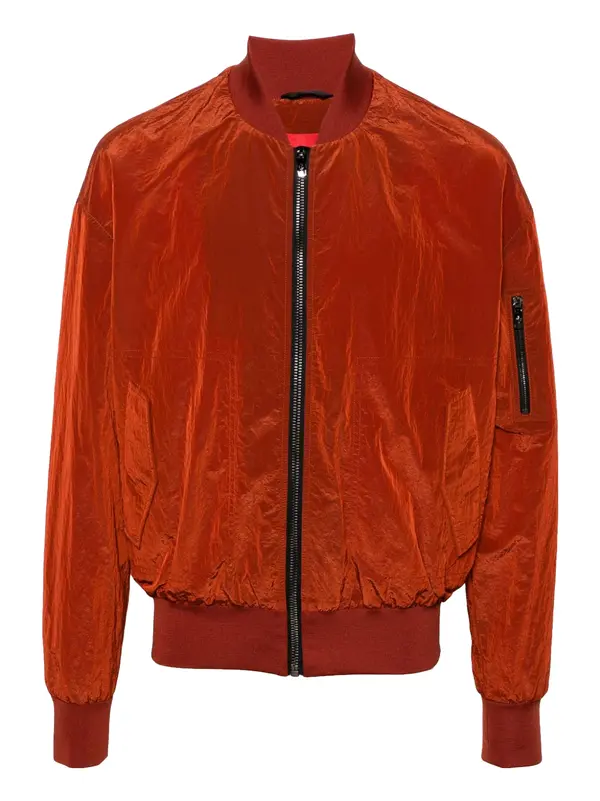 FERRARI Reflective-effect Zip-up Bomber Jacket - Red