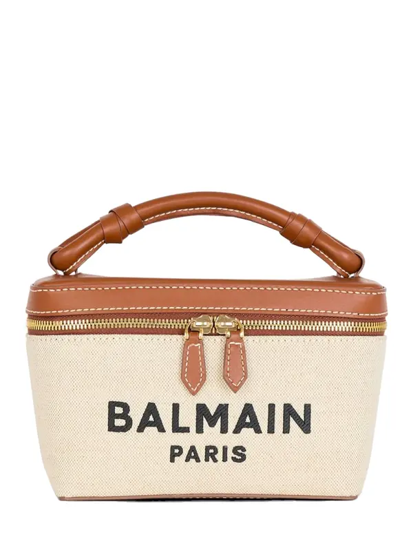 Balmain B-army Canvas Tote - Neutrals