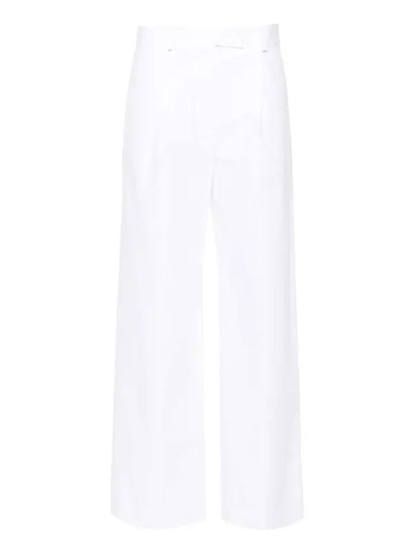 MODES Poplin Straight-leg Trousers - White