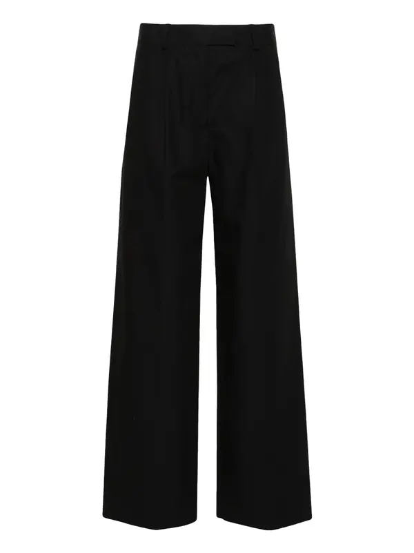 MODES Poplin Straight-leg Trousers - Black