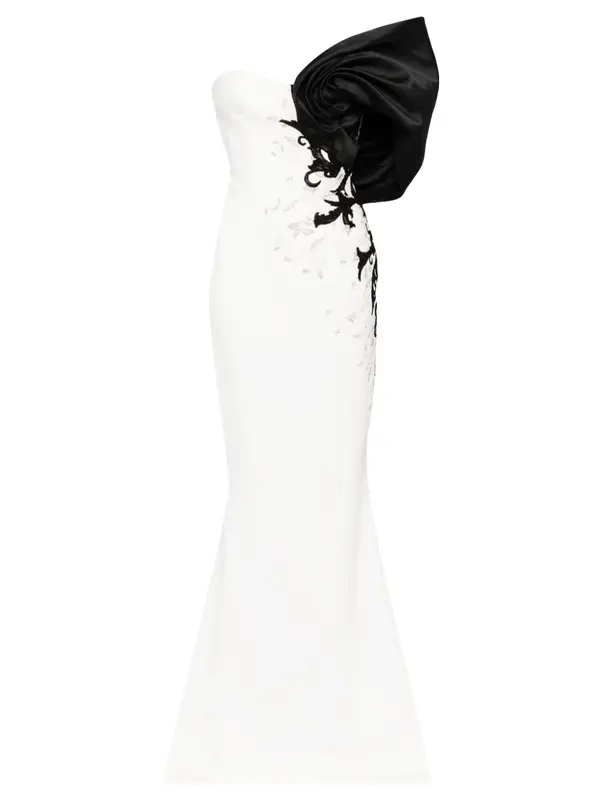 SAIID KOBEISY One-shoulder Gown - White