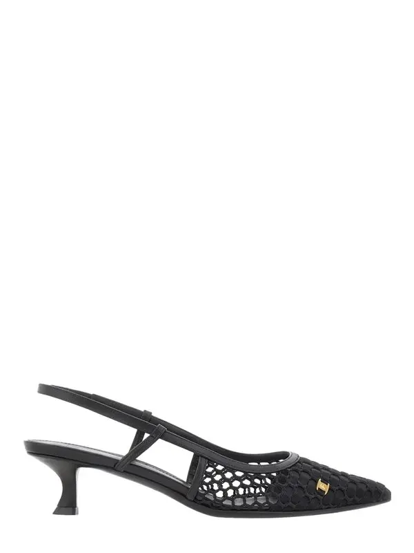 FERRAGAMO 40mm Vara-appliqué Slingback Pumps - Black