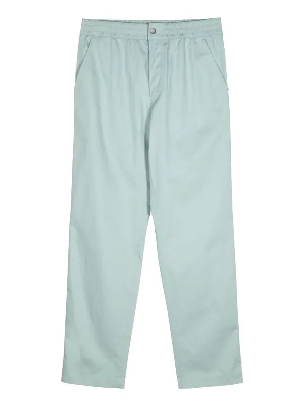 Maison Kitsuné Elasticated-waistband Straight-leg Trousers - Blue