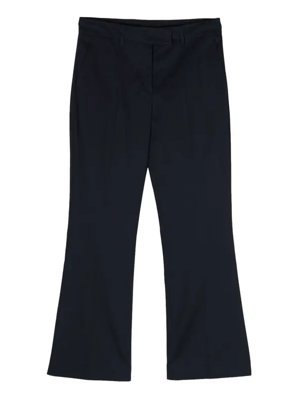 DRHOPE Cropped Flared Trousers - Blue