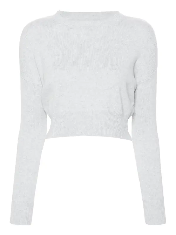 TEDDY CASHMERE Genova Cropped Jumper - Grey