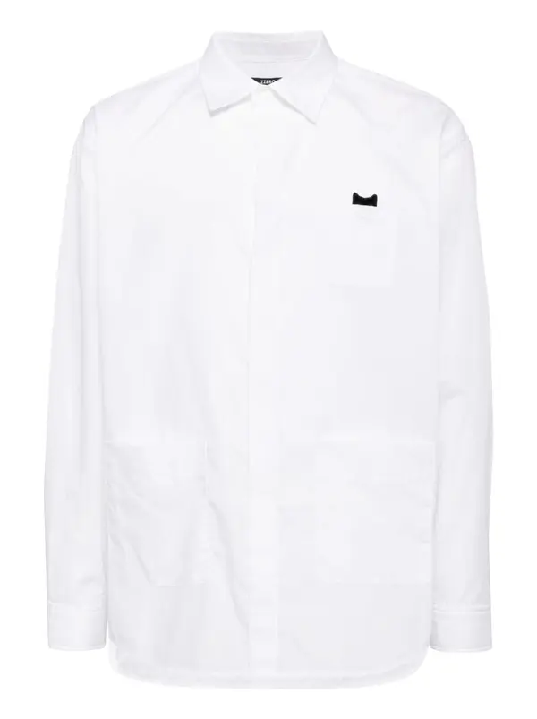 SONGZIO Panther Long-sleeve Poplin Shirt - White