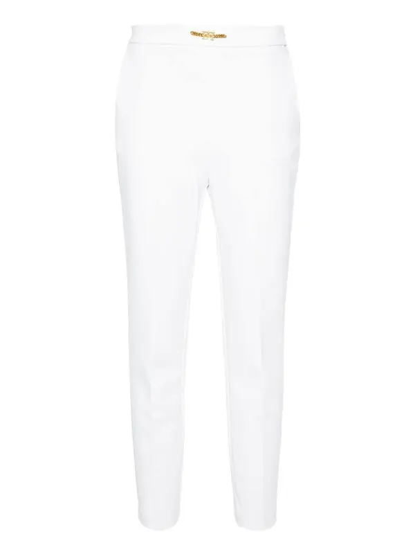 Elisabetta Franchi Tapered-leg Trousers - White